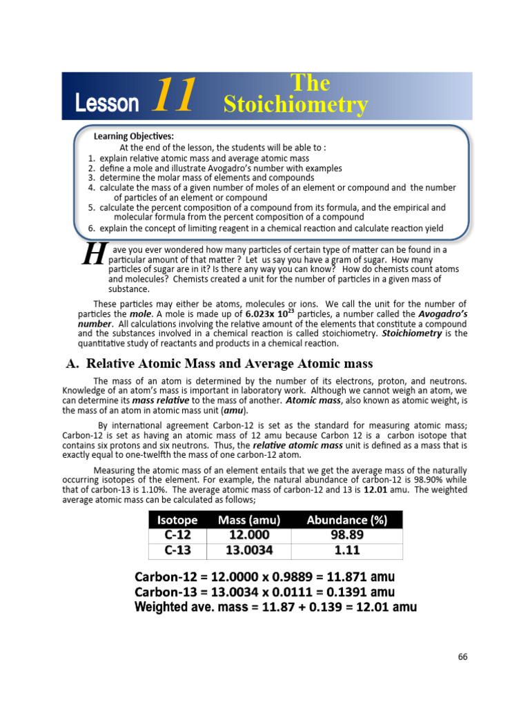 Understanding Moles and Stoichiometry | PDF | Mole (Unit) | Molecules