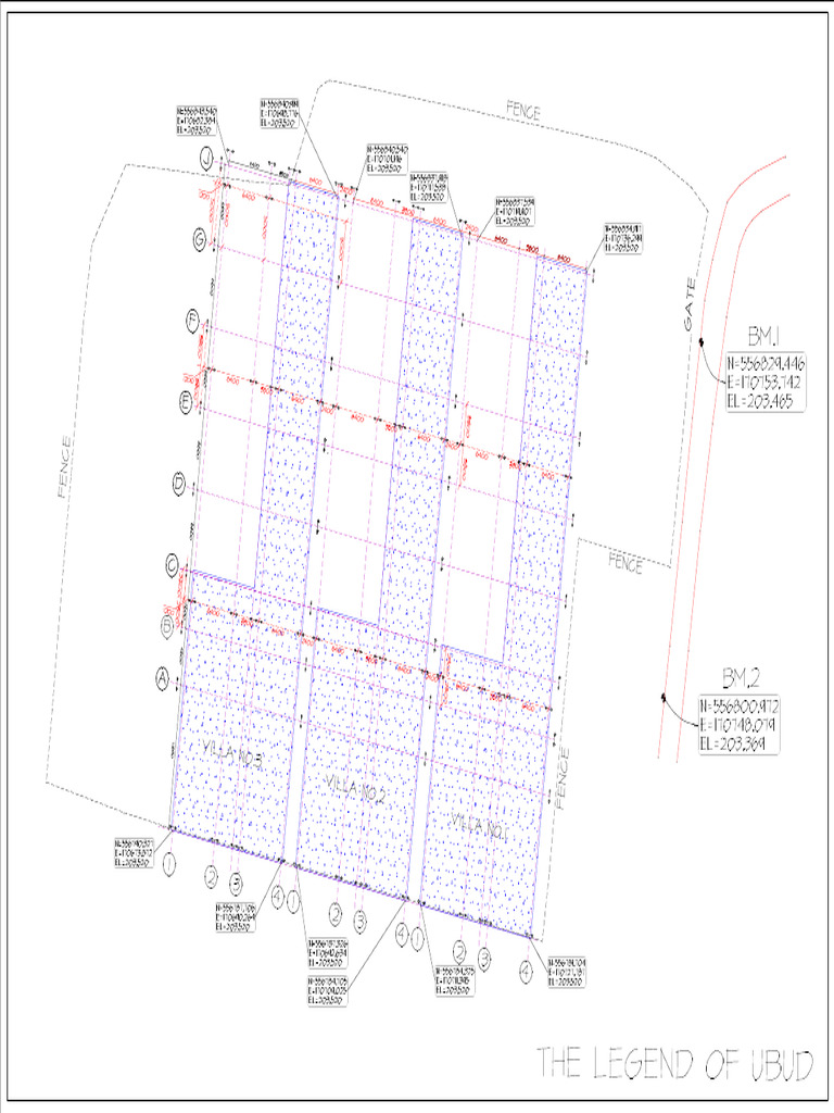 Lay Out Bouwplank Villa No.1-2-3 Revis-1 | PDF