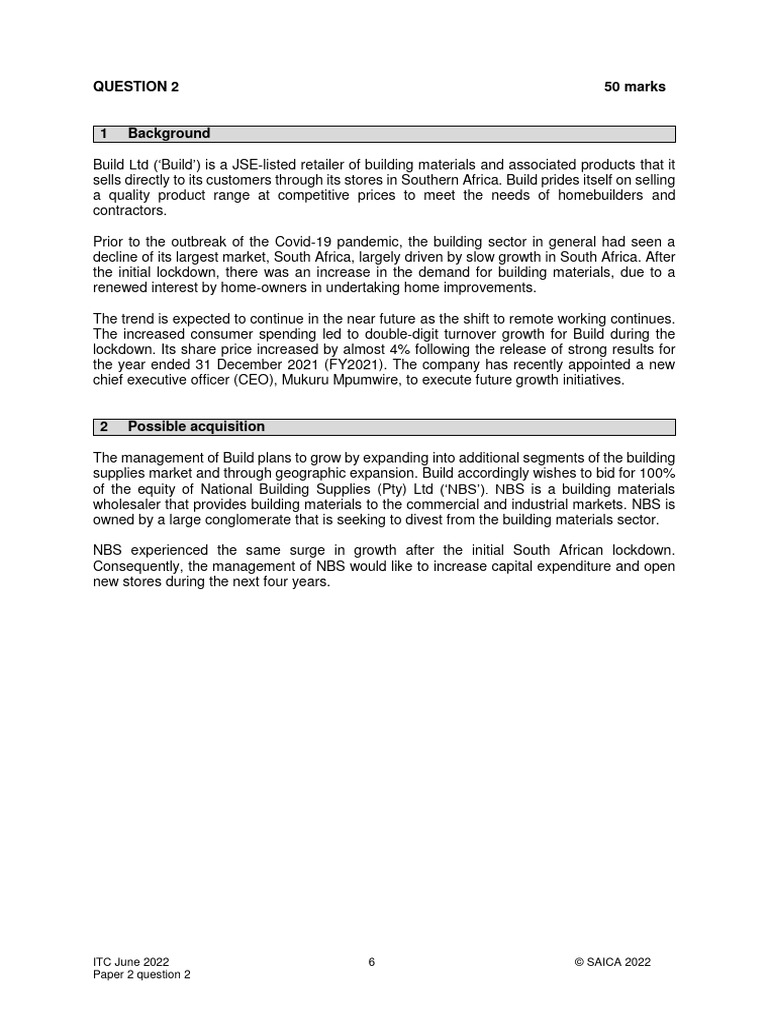 Build Ltd's Acquisition of NBS Analysis | PDF | Valuation (Finance) | Taxes