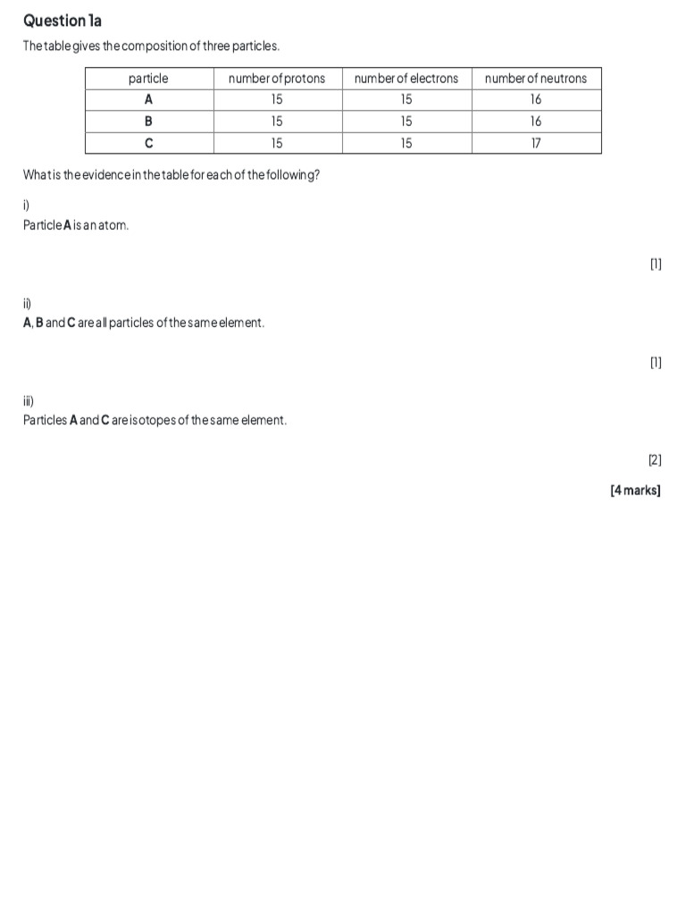 Atomic Structure & The Periodic Table - Criteria A | PDF | Atoms | Proton