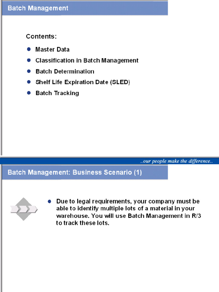 Batch Management | PDF