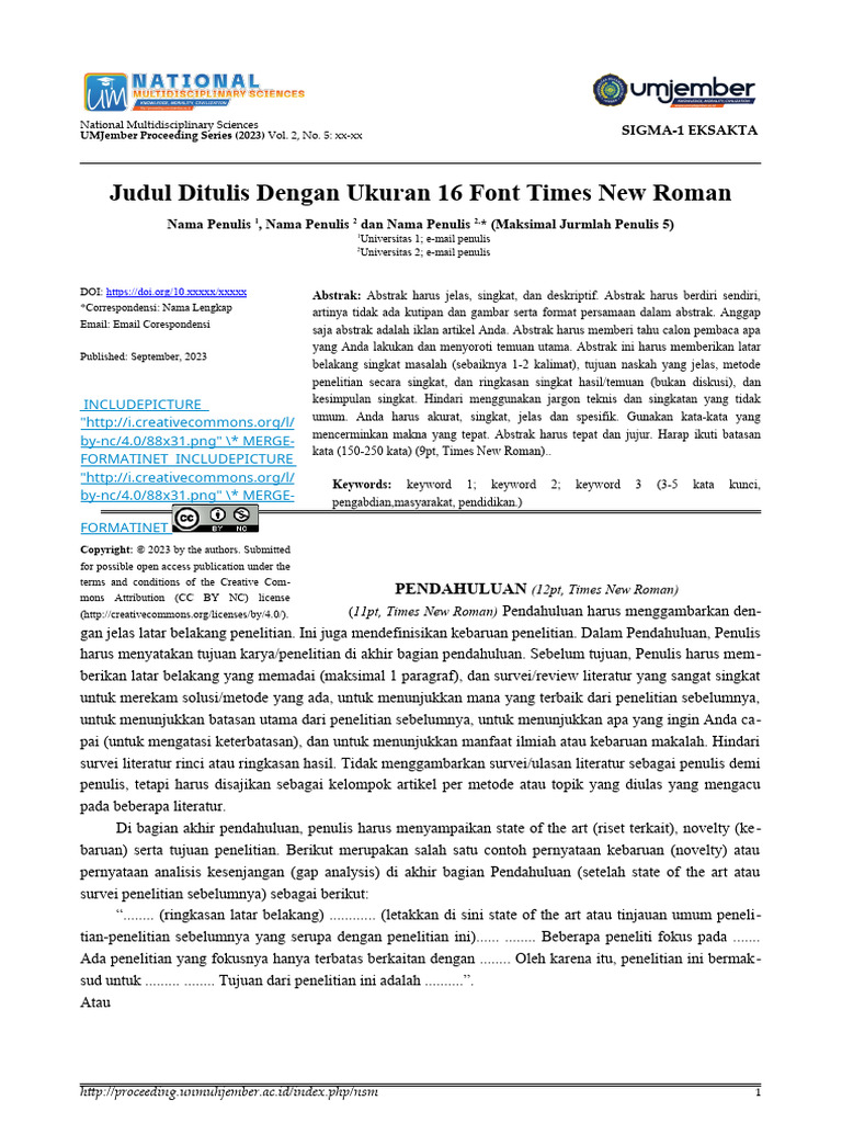 SIGMA-EKSAKTA Template | PDF | Metode & Bahan Ajar | Seni