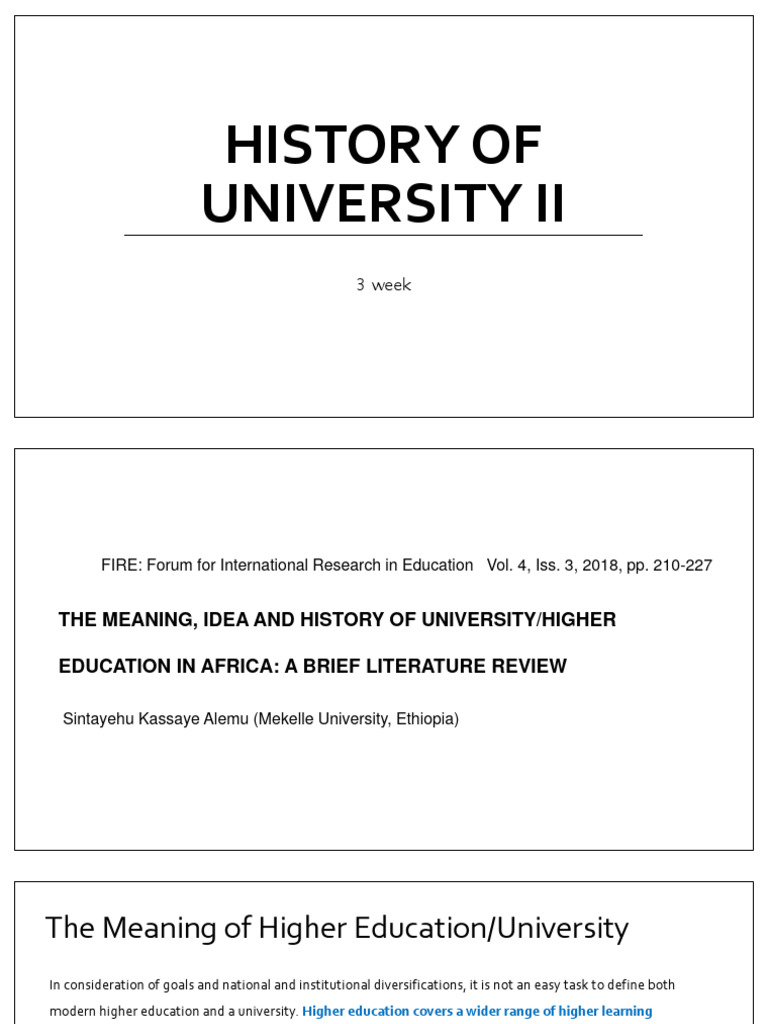 3week History of University-II New | PDF | University | Knowledge