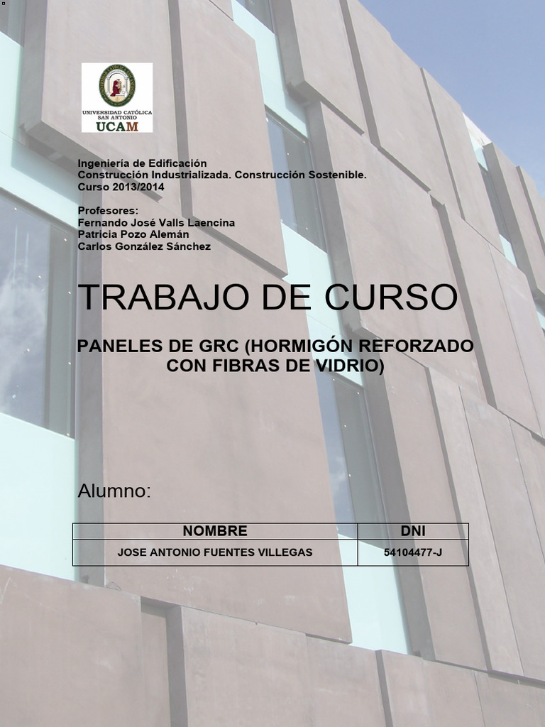 Especificaciones GRC | PDF | Aislamiento térmico | Hormigón