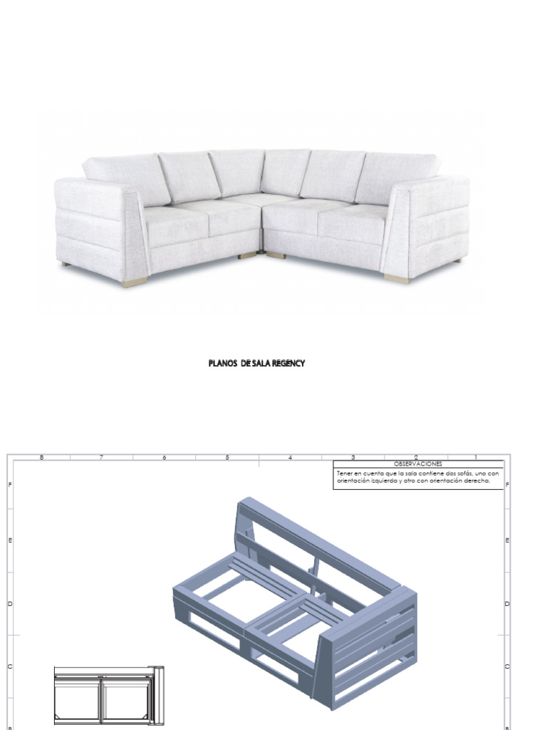 Planos Oficiales Sala Rinconera Regency | Descargar gratis PDF | Mueble