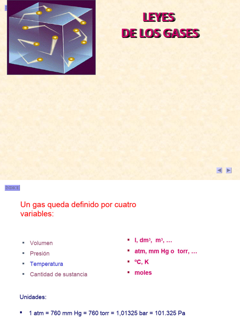 Leyes Gases | Descargar gratis PDF | Gases | Mole (Unidad)