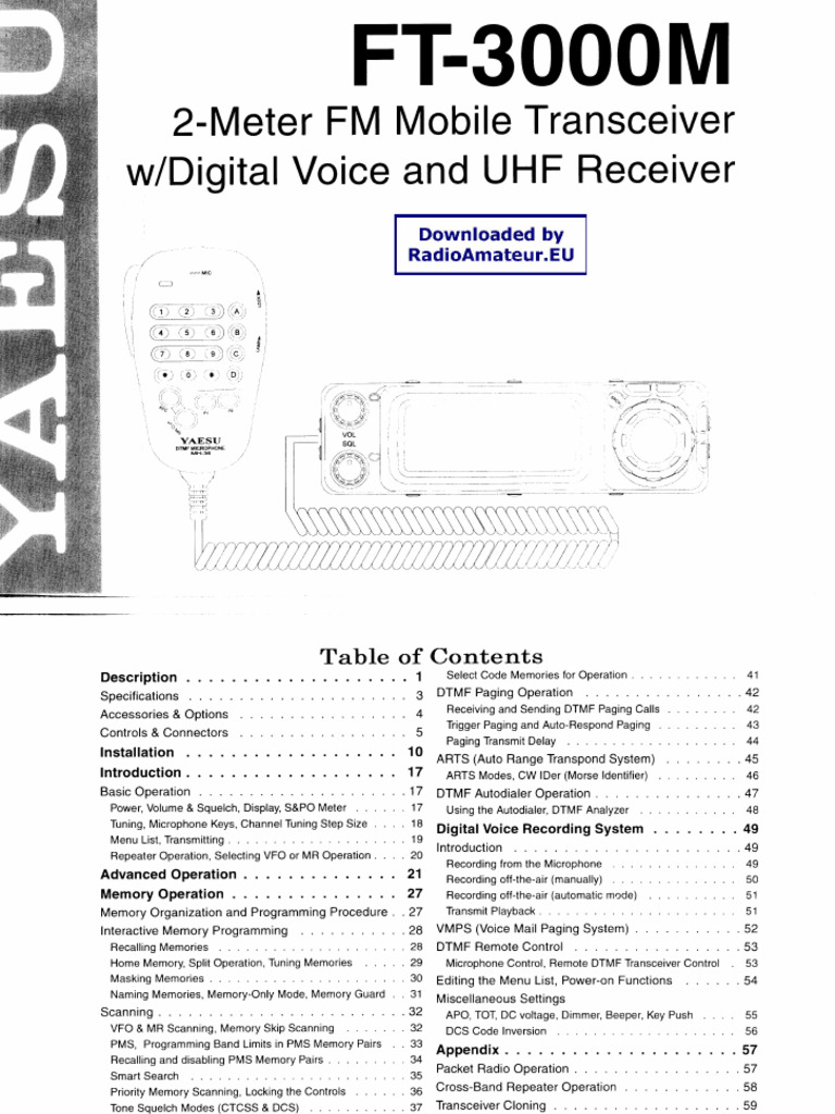 FT 3000M - Manual Parte 1 | PDF