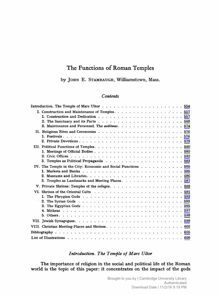 The Functions of Roman Temples | Download Free PDF | Augustus | Roman ...