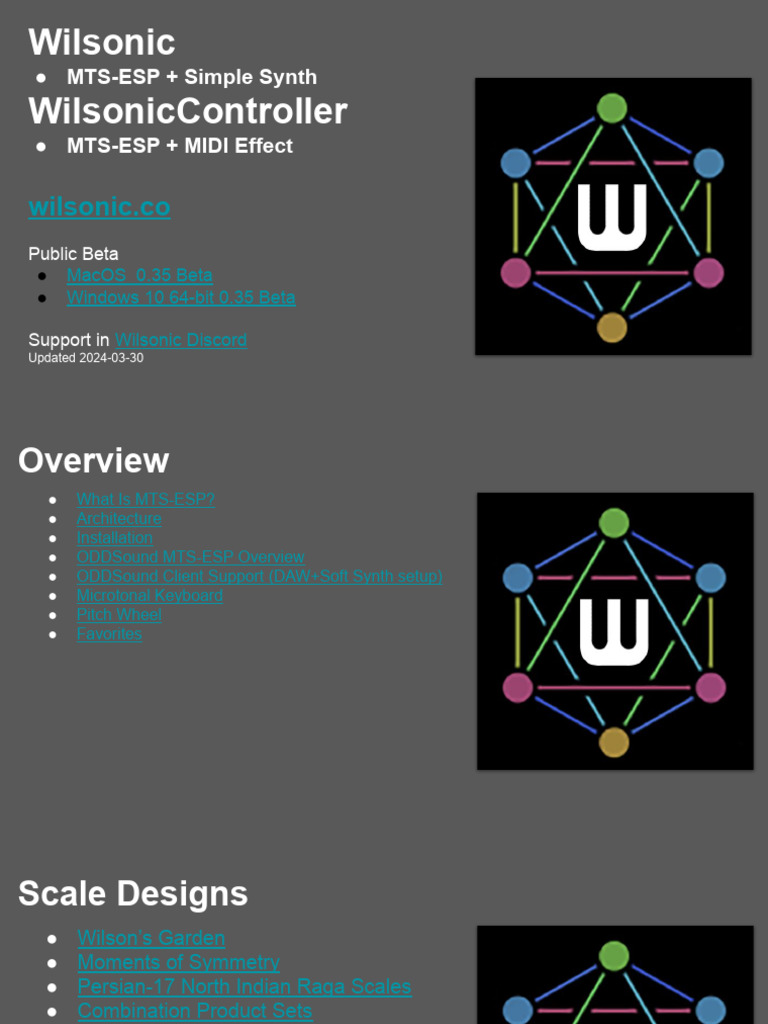 Wilsonic Mts-Esp - 0 - 35 Beta Documentation | PDF | Scale (Music ...