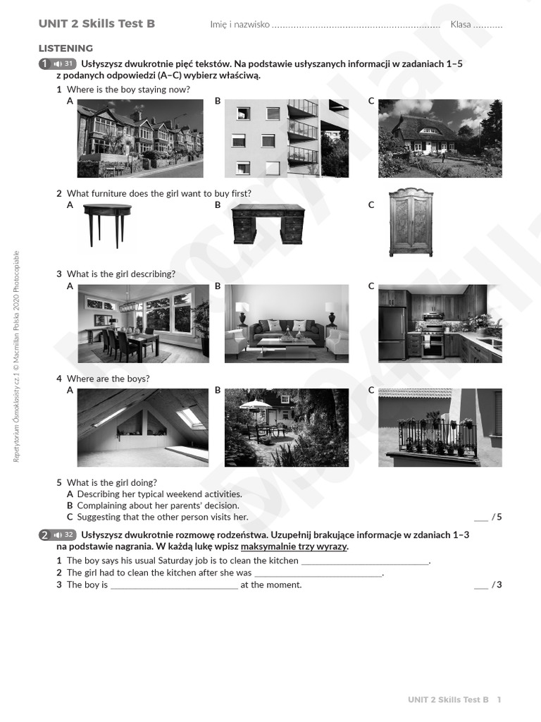Unit 2 Skills Test B Klasa 7 Pdf