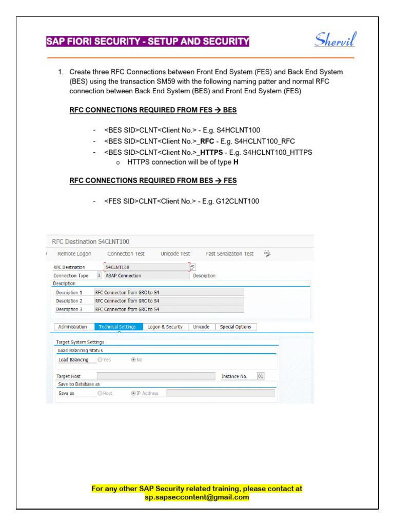 Sap Fiori Security - Setup and Security: RFC Connections Required From ...