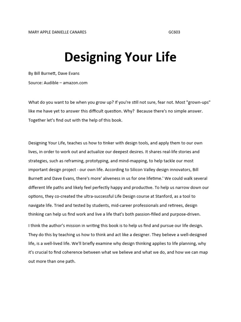 Life Design Strategies for Happiness | PDF | Thought