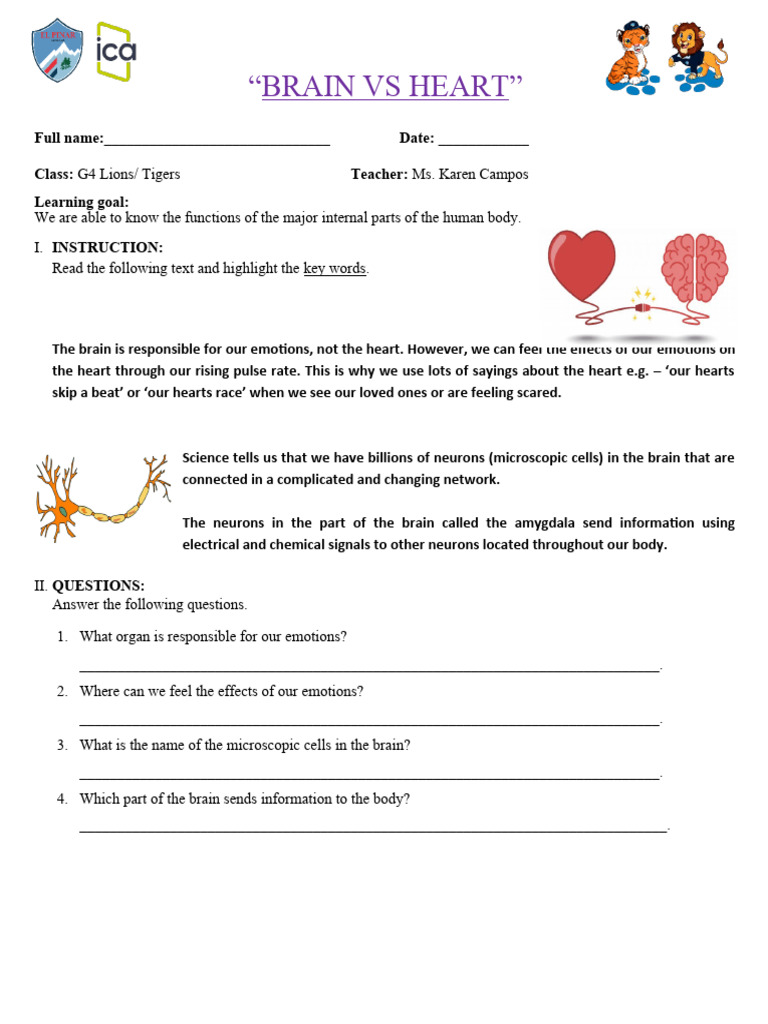 Brain vs Heart: Understanding Emotions | PDF