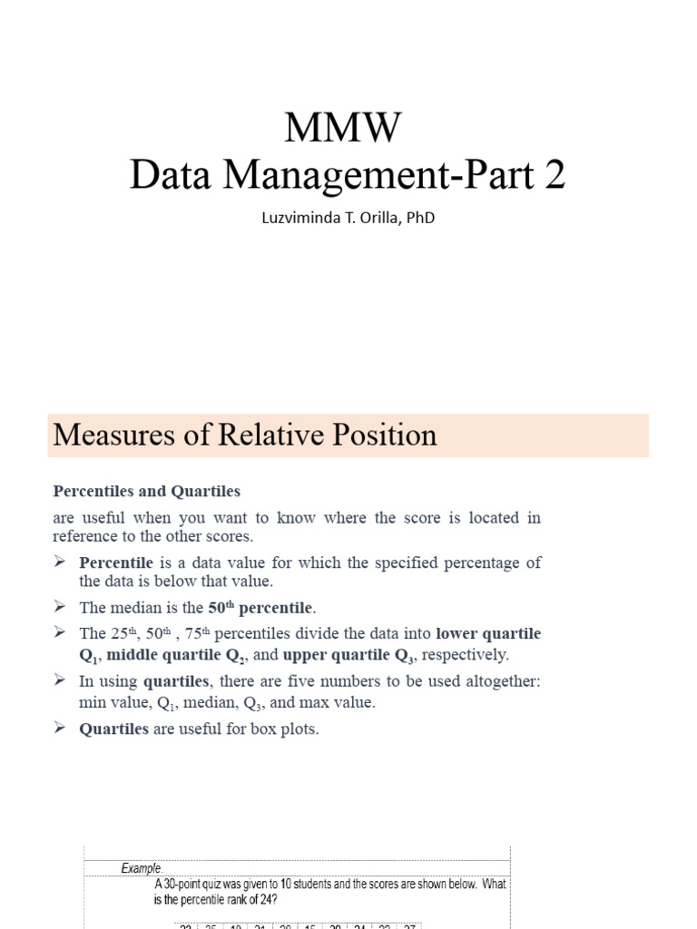 MMW (Data Management)- Part 2 | PDF | Standard Score | Linear Regression
