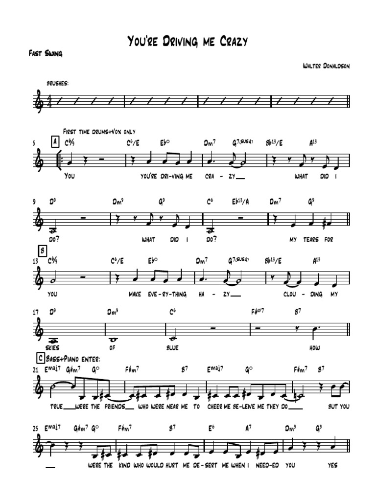 You're Driving Me Crazy | PDF