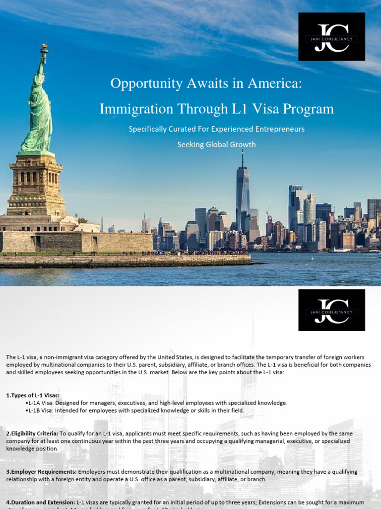 JC L1 Immigration Presentation | PDF | Law