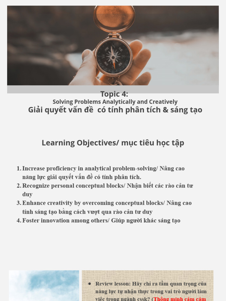 Topic 4- Problem Solving Analytically Creatively ( New Version) [Autosaved] | PDF