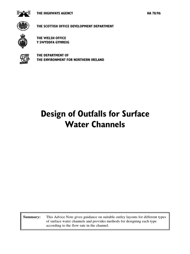 Design of Outfalls For Surface | PDF | Earth Sciences | Hydrology