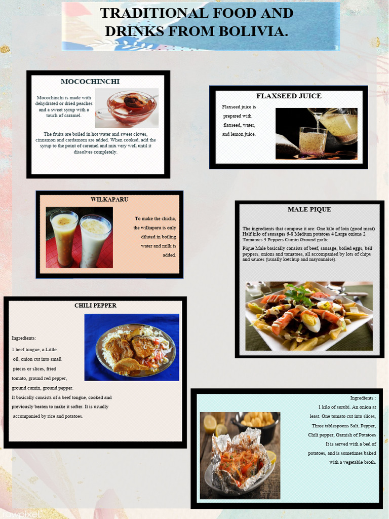 Bolivian Food & Drink Guide | PDF | Chili Pepper | Sausage