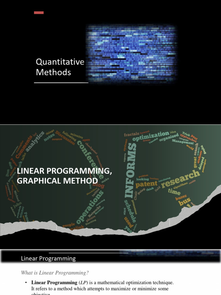 Linear Programming, Graphical Solution | PDF | Linear Programming | Mathematical Optimization