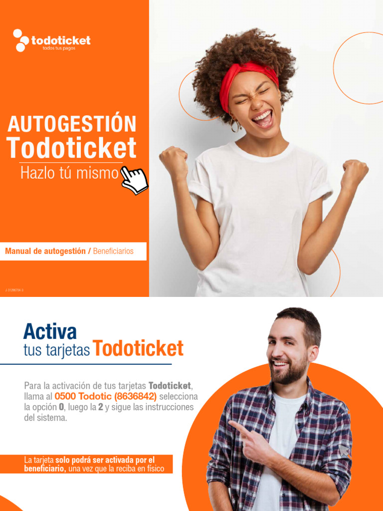 04 Manual Autogestion Todoticket | PDF | Contraseña | Telecomunicaciones