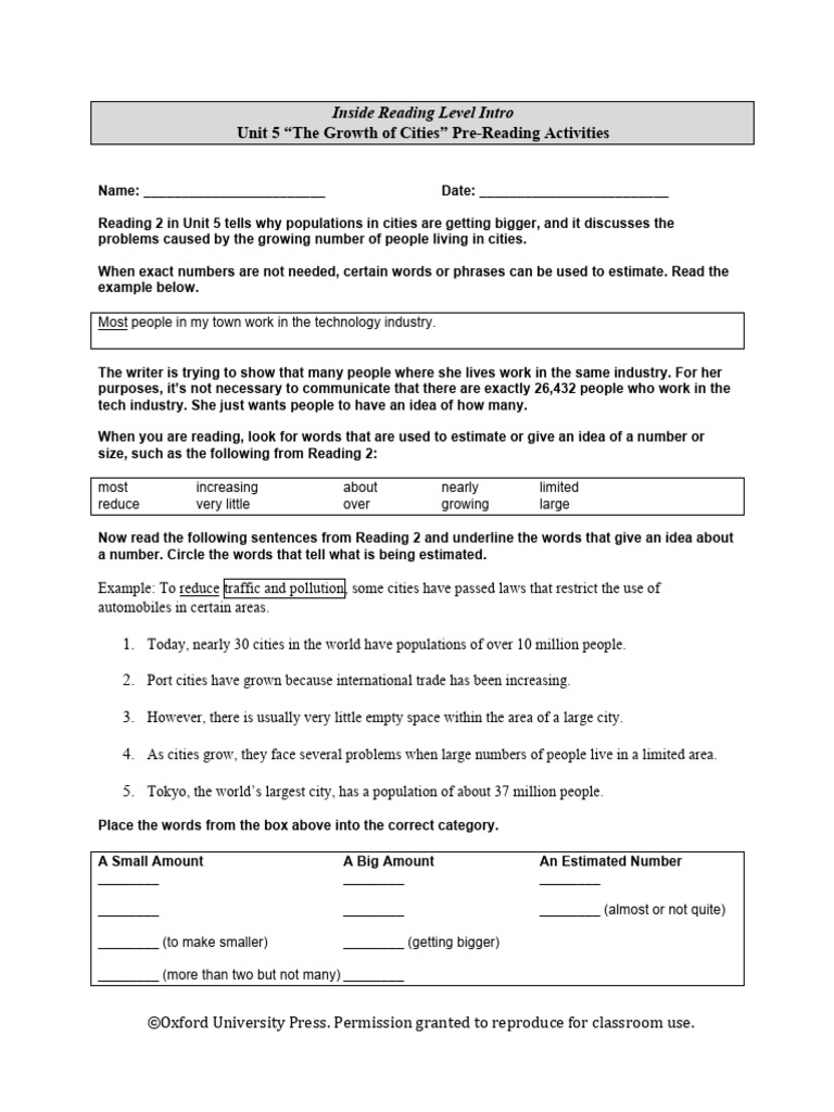 Ir Intro Level Reading Worksheet U05 | PDF | Linguistics