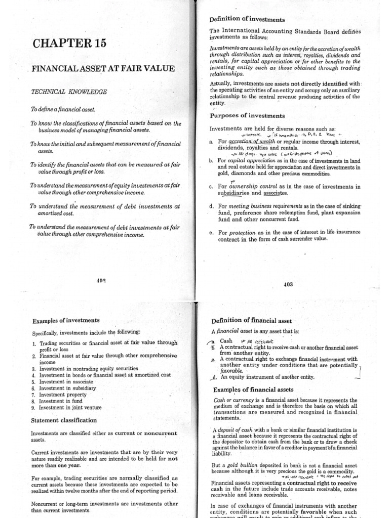 Ch.15 Financial A. at Fair Value | PDF