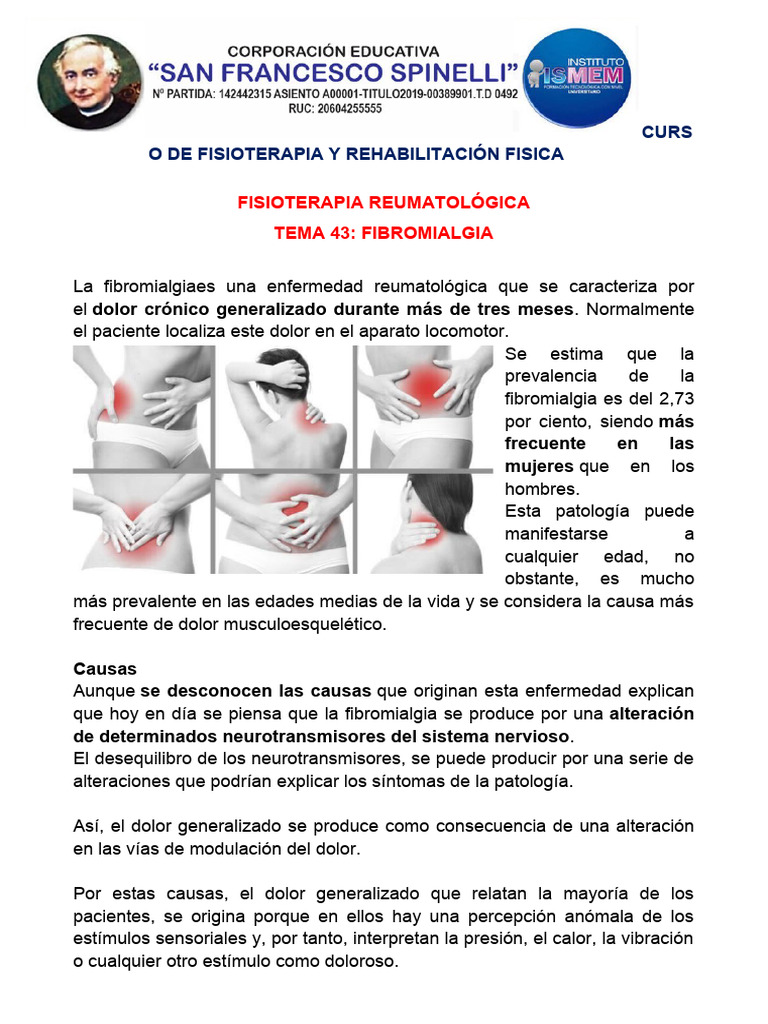 Reumatologica - Fibromialgia | PDF | Fibromialgia | Diagnostico medico