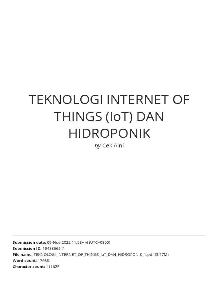 3 Buku TEKNOLOGI INTERNET OF THINGS (IoT) DAN HIDROPONIK | PDF ...