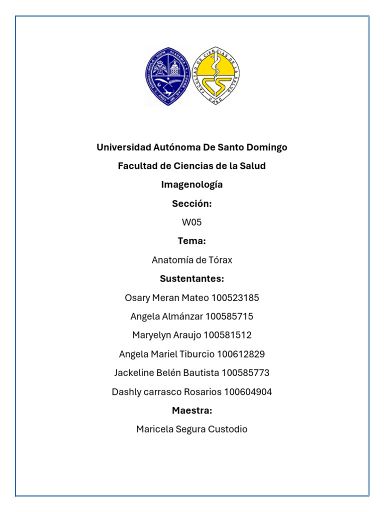 Tarea3 1 | PDF | Tórax | Pulmón