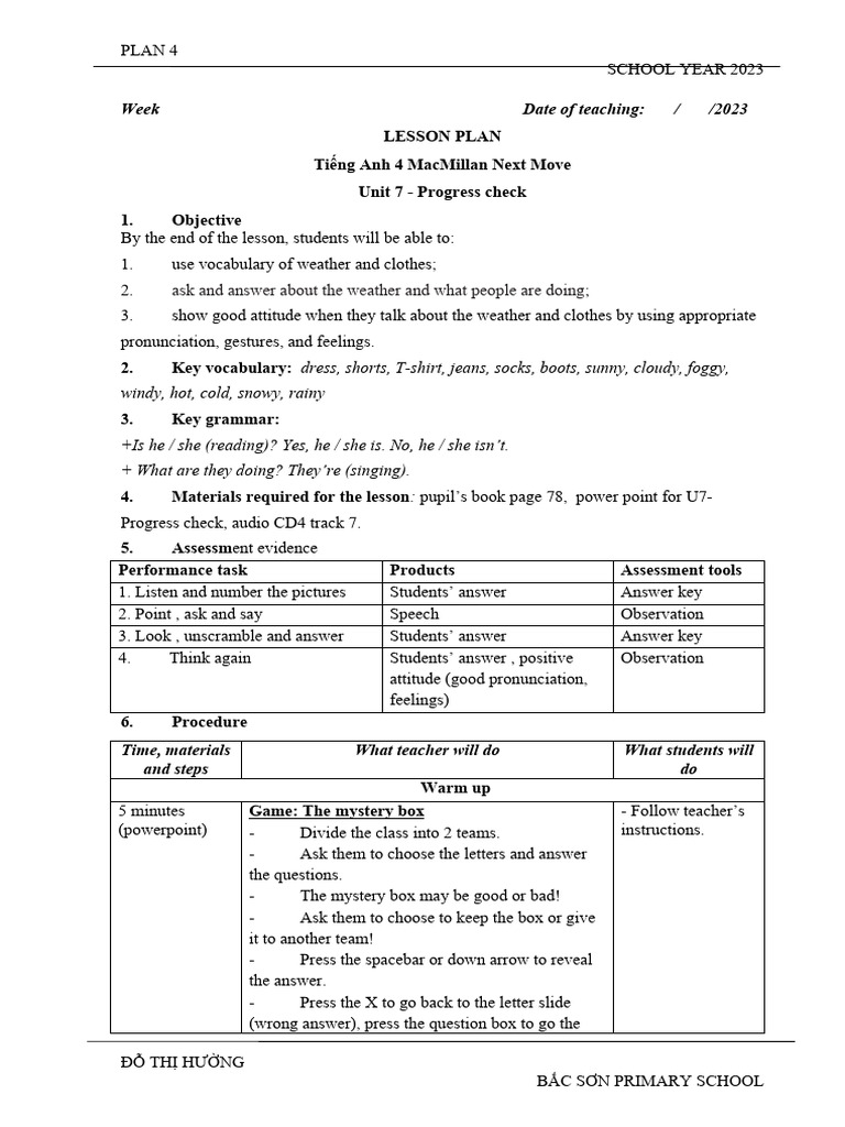 Ta4 LP Unit 7 Progress Check | PDF | Cognition | Learning