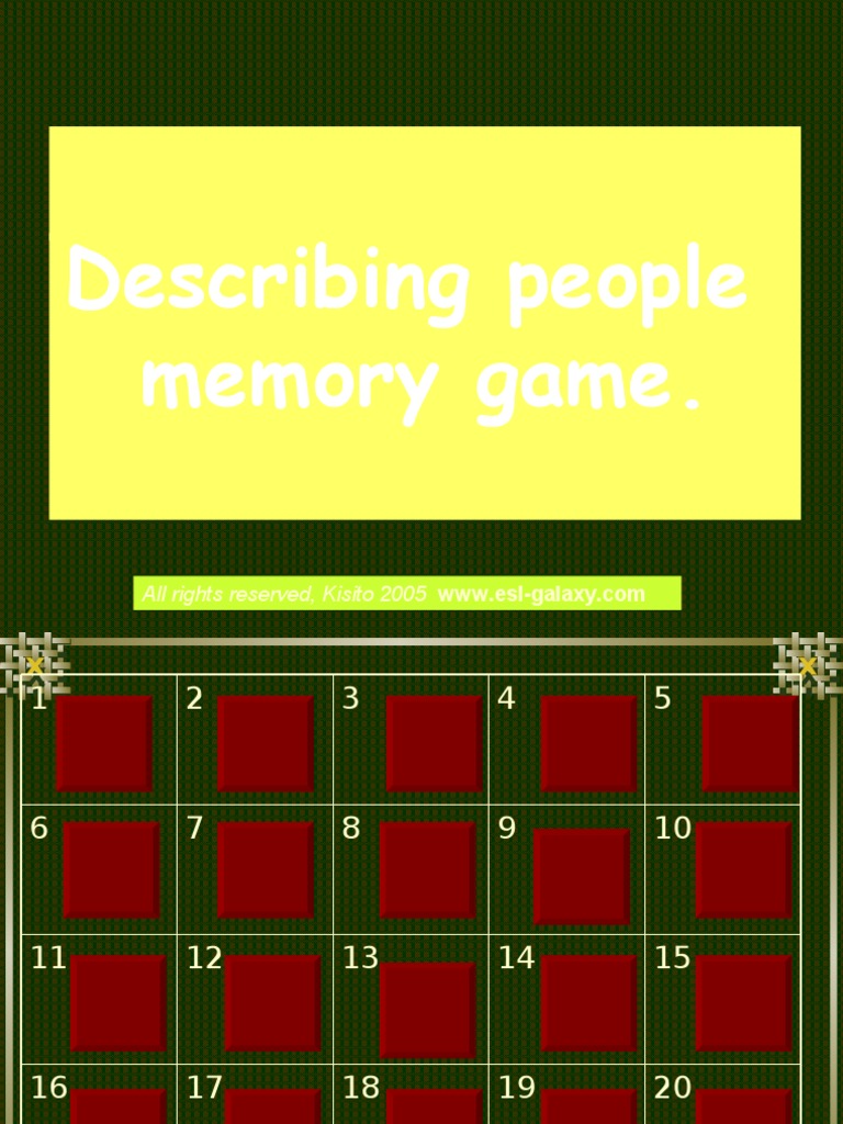 Describing People Games for Seniors | PDF