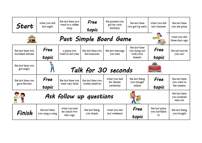 Past Simple Board Game | PDF