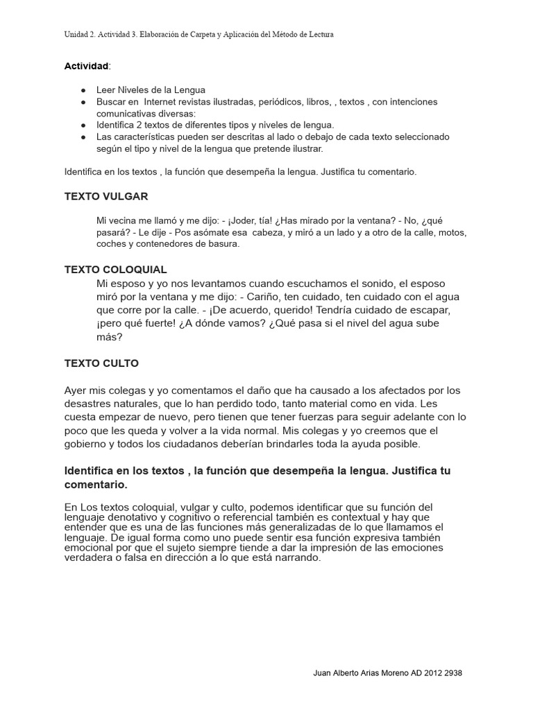 Unidad 2. Actividad 3. Elaboración de Carpeta y Aplicación del Método ...