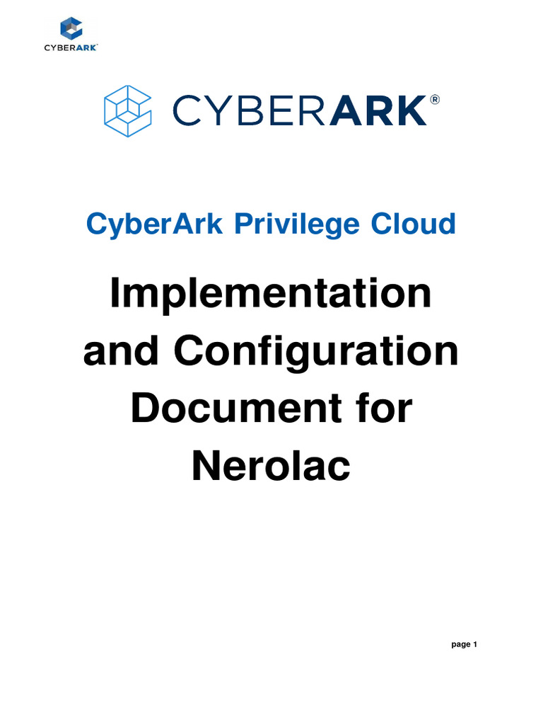 CyberArk - PrivilegeCloud - Implementation Document | PDF | Password ...