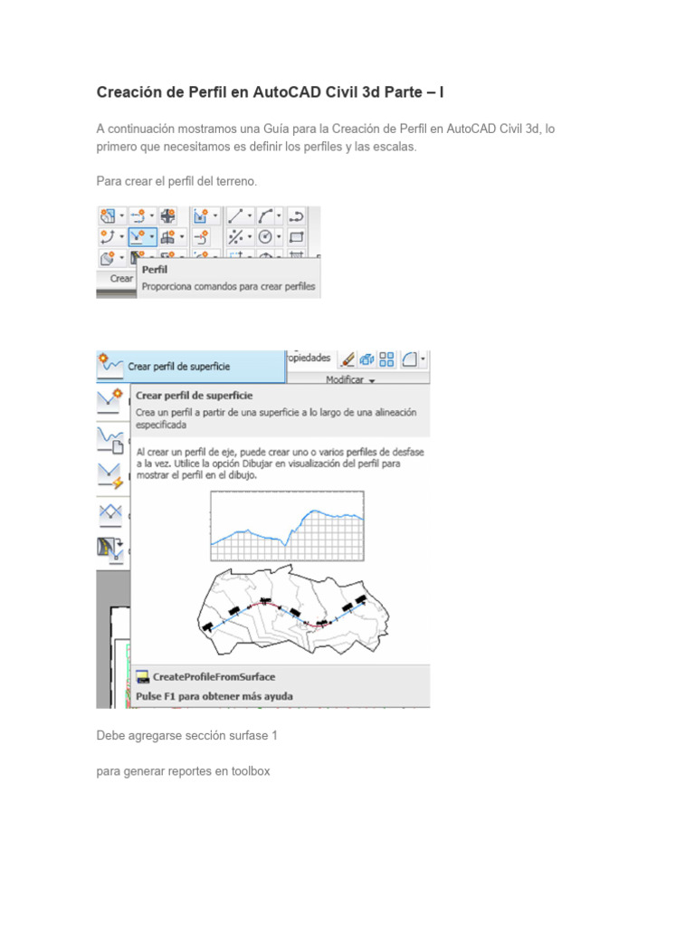 Creacion de Perfil Autocad Civil 3D | PDF | Curva