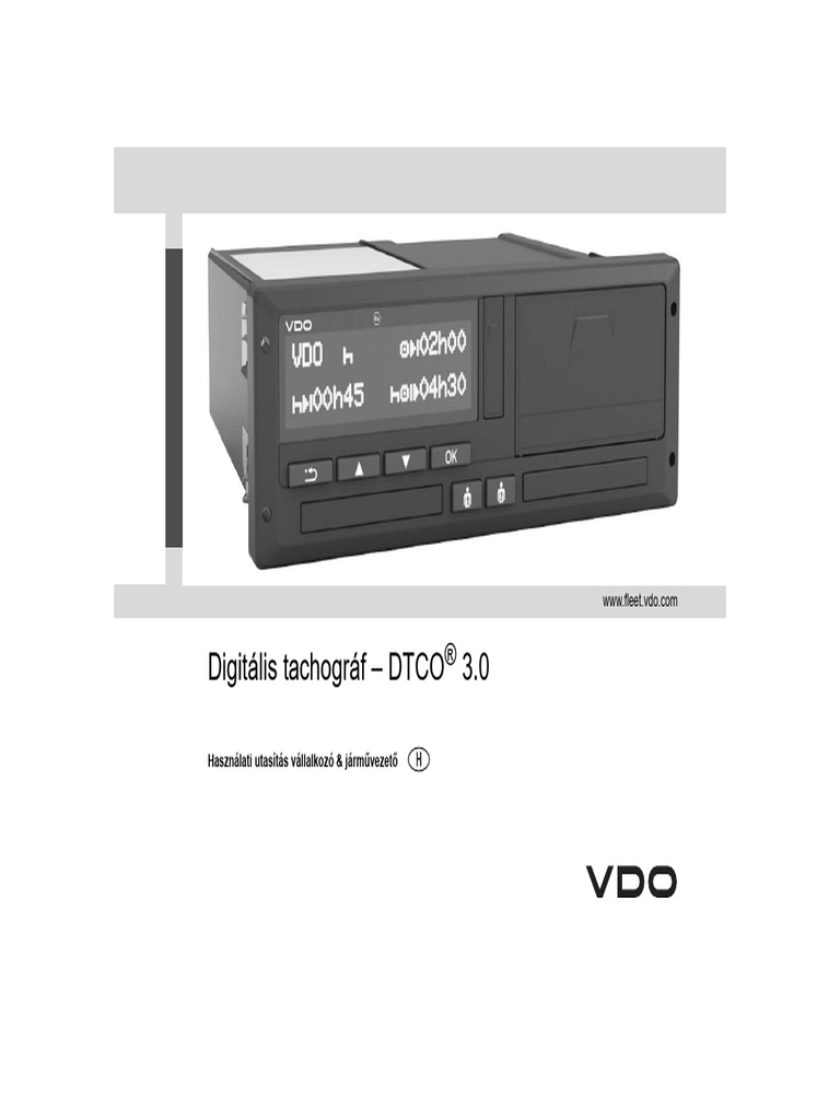 VDO DTCO 1381 3 0 Kézikönyv | PDF