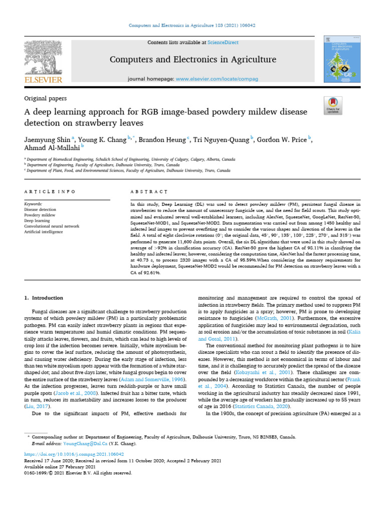 Jaemyung Shin et al_2021_A deep learning approach for RGB image-based powdery mildew disease ...