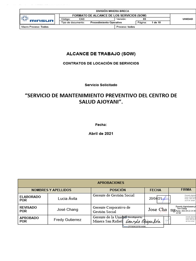 SR-210231-CO CA3 - SOW - CS - Ajoyani | PDF