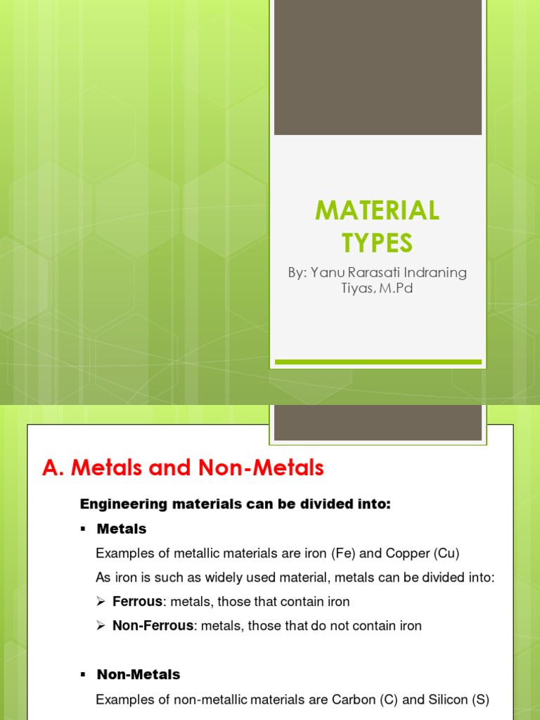 Eng2. MATERIAL TYPES | Download Free PDF | Metals | Alloy