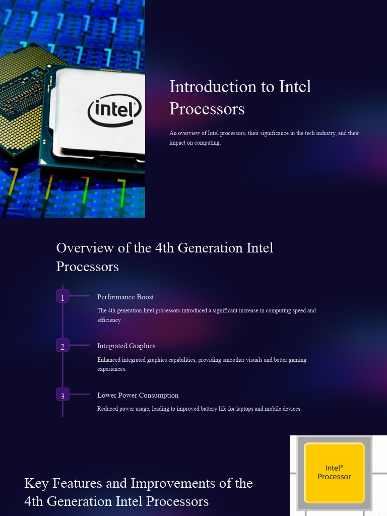 Introduction To Intel Processors | PDF | Central Processing Unit | Intel