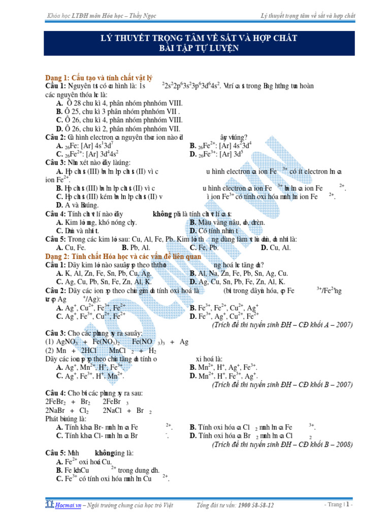 Bai 22 Bai Tap Ly Thuyet Trong Tam Ve Sat | PDF