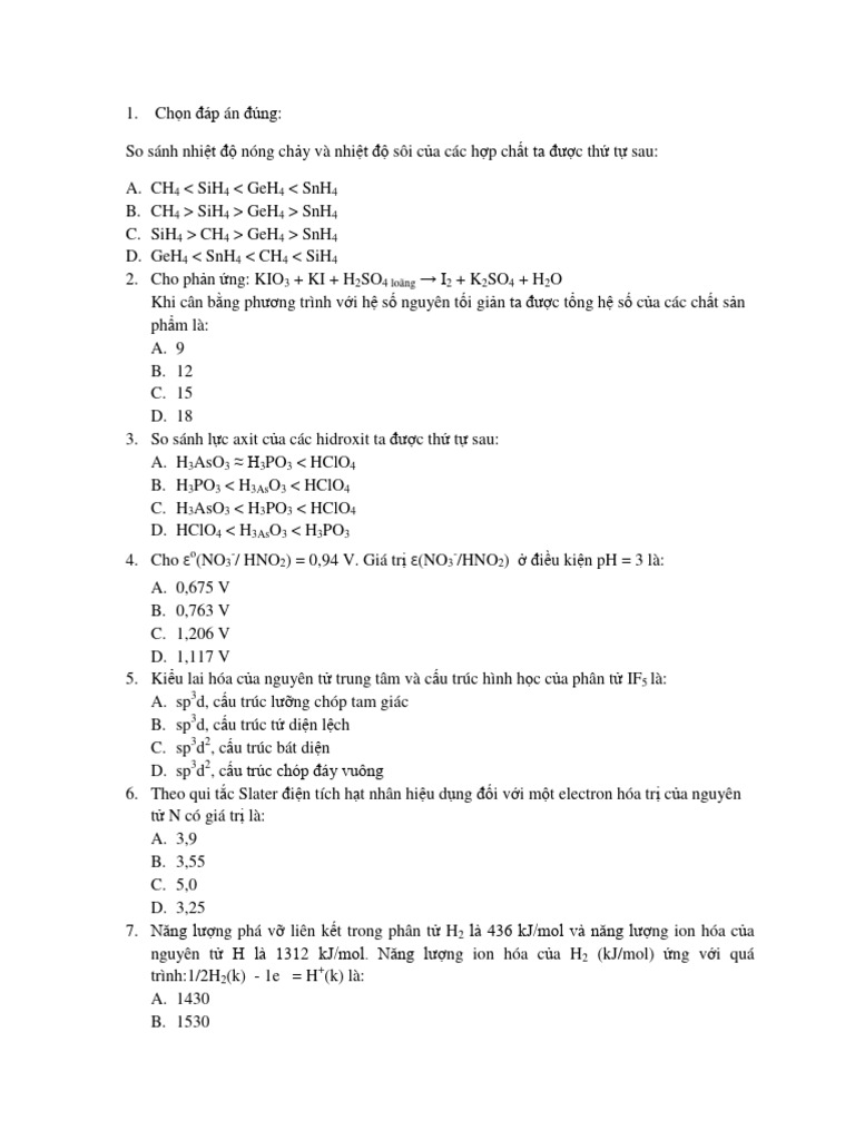 Trắc Nghiệm Giữa Kỳ HVC | PDF