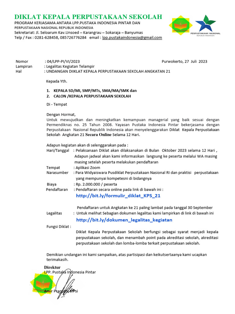 Surat Edaran Diklat KPS Angkatan 21 | PDF | Ilmu Sosial