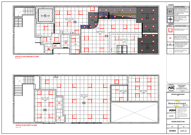 Investrust Ceiling Plan Layout A004 | Download Free PDF | Ceiling