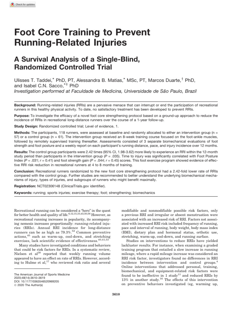 Foot Core Training Running 2020 | PDF | Running