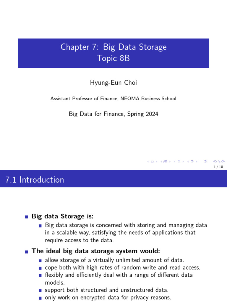 Big_Data_Finance_T8_2_CHOI_NEOMA_Ch7_2024 | PDF | No Sql | Databases
