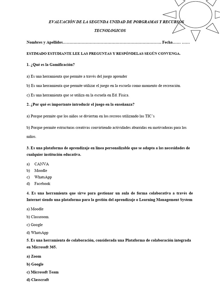EVALUACIÓN Programas Recursos | PDF | Moodle | Enseñando
