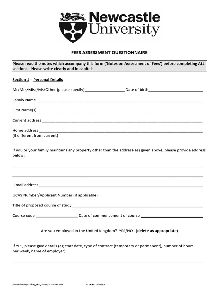 Fees Questionnaire | PDF | Cultural Globalization | International Law