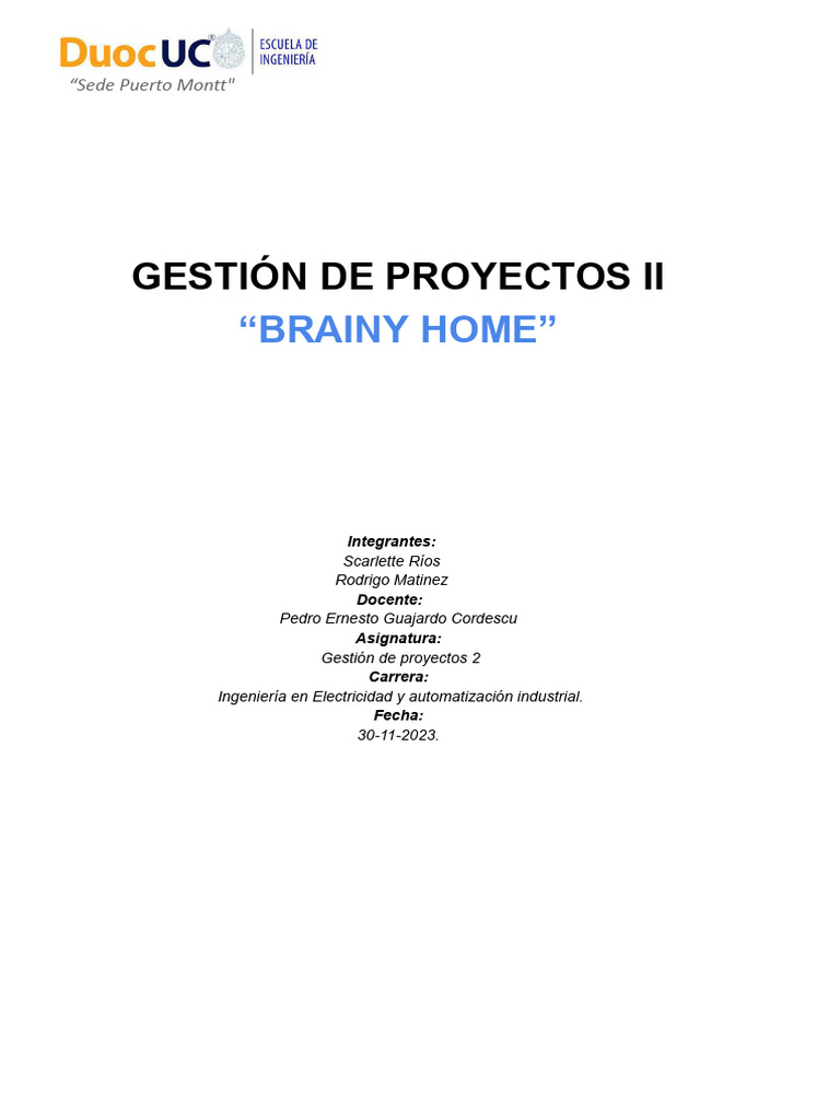 Brainy Home | PDF | Business | Automatización del hogar